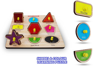 SHALAFI Shape Matching Toys Geometric Shape Puzzle Board Sorting Game ...