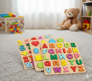 kanthee ABCD Wooden Puzzle Learning Educational Game Board For Kids A26 ...