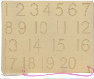 ROBOTO Wooden Number (1-20) Tracing Board for Kids (Pack of 1 Pc ...