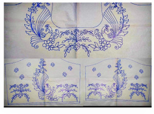 BAVDHAN Aari Maggam Work Tracing Design: Handcrafted Peacock Motif on ...