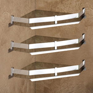 FORTUNE 9 X 9 Inch Wall Mount Corner Shelf Bathroom Multipurpose Shelf ...
