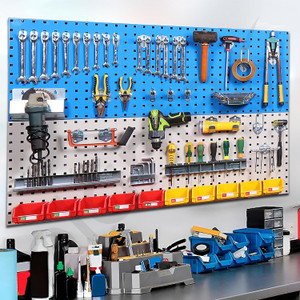 Plantex Metal Pegboard for Garages/Tool Organizer for Workshop/Storage ...