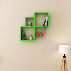 Malinaa Catapillar green wall shelf Wooden Wall Shelf Price in India ...