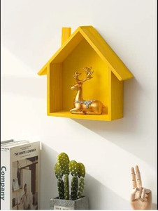 THE PINEWOOD ENTERPRISES Hut Shape Display Shelf,Floating Wall Hanging ...