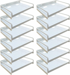 ShelfKing White Color Wall Mount Set Up Box Stand With Metal Side ...