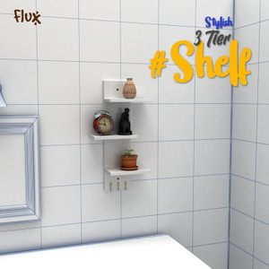 Flux Flux Mini Three-Tier Wall Shelf, white Perfect for Living Room ...