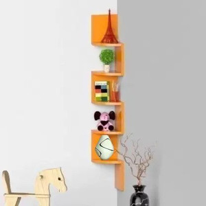 Hubwooden ® wooden zig zag coner wall mounted rack shelf Wooden, MDF ...