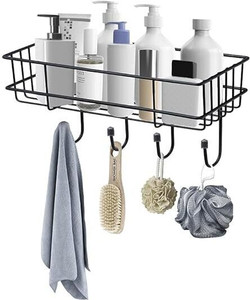 Landwood multi-Purpose Wall Mount 2 Tier Bathroom Shelf rack with ...