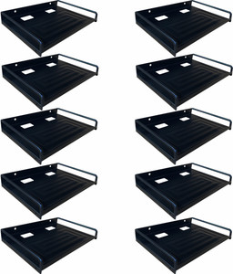 YAJNAS Black Color Wall Mounted Set-Up Box Stand With Metal Side ...