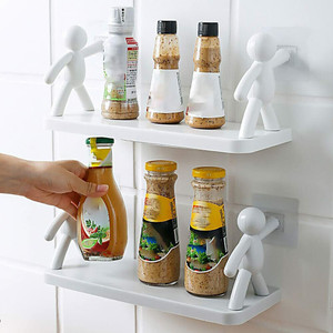 kaygeee Wall Mounted Little Human Floating Shelf Multifunction Storage ...