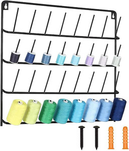 Indian Decor 35520 Wall Mounted 32 Spools Thread Holder Organizer ...