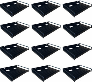 YAJNAS Black Color Wall Mount Set Up Box Stand With Metal Side Support ...