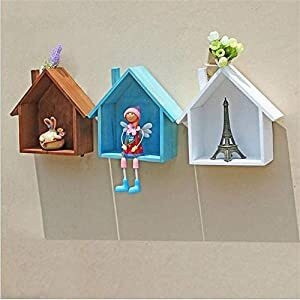 THE PINEWOOD ENTERPRISES Hut Shape Display Shelf,Floating Wall Hanging ...