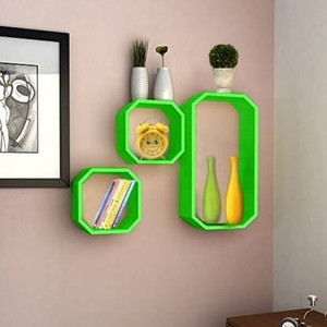 RAG SOLUTION Octagon Wall Shelf HOS A4 Wooden Wall Shelf Price in India ...
