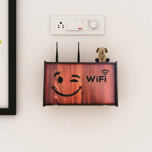 OPIC Wood Wall Mount Wifi Router Stand, Holder and Rack Wooden Wall ...