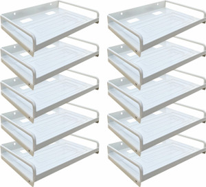 ShelfKing Wall Mounted Set-Up Box Stand With Metal Side Support, Color ...