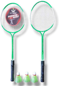 MegaPlay SP Double Shaft Badminton Racquets Pack of 2 With Shuttle ...