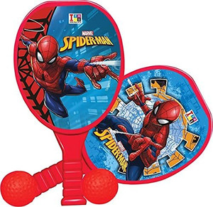 KIDIVO Plastic Racket For Boys Junior Spiderman Character Multicolor ...