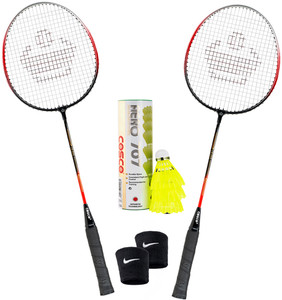 COSCO CB-885 Aluminium Frame Racket With Aero 707 Shuttle And Wrist ...