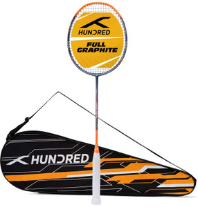 Hundred Powertek 1000 Pro Full Graphite Shaft Orange Strung Badminton ...