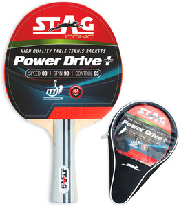 Stag iconic Power Drive Plus Red, Black Table Tennis Racquet - Buy Stag ...