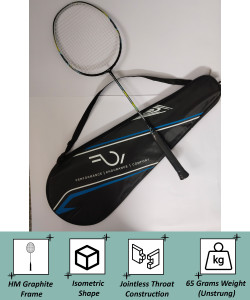 FDV PRIMO SMASH GRAPHITE CARBON BADMINTON RACQUET Grey Unstrung ...
