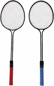 NS Sports Double Shaft Iron Body Pack Of 2 Piece Badminton Racket Blue ...