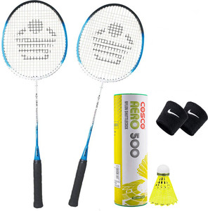 COSCO CB-85 (Pack of 2 Racquet) + Aero 500 Shuttle Box (Pack of 6 ...