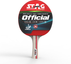 Stag iconic Official Table Pack of 2 Red, Black Table Tennis Racquet ...