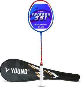 Young Trigger 551 (Power Head, High Durable) Blue Strung Badminton ...