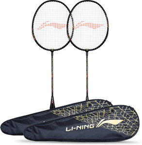 LI-NING Mega Power MP 5 - Pack of 2 + 2 Full Covers Multicolor Strung ...