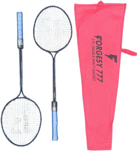 Forgesy 777 DOUBLE SHAFT RACKET Blue Strung Badminton Racquet - Buy ...