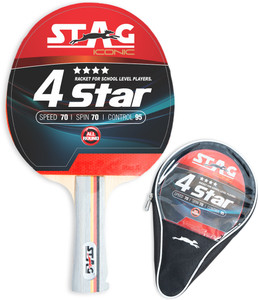 Stag iconic 4 star Red, Black Table Tennis Racquet - Buy Stag iconic 4 ...