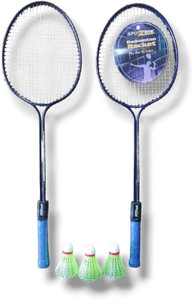 SPO Zone SP_ Plan Double Shaft Racket Set_With 3 Plastic Shuttle ...