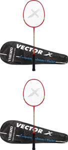 VECTOR X VXB-320 Full Cover Red Strung Badminton Racquet - Buy VECTOR X ...