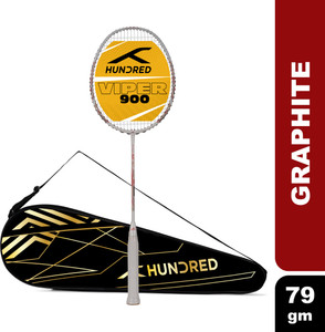 Hundred VIPER 900 White, Red Strung Badminton Racquet - Buy Hundred ...