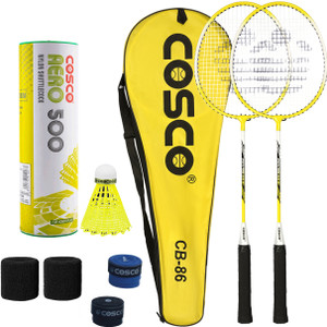 COSCO Badminton Racket Set - 2 CB-86 Racket, 1 Aero 500 "6 Shuttle", 2 ...