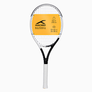 Hundred Bazooka White, Black Strung Tennis Racquet - Buy Hundred ...
