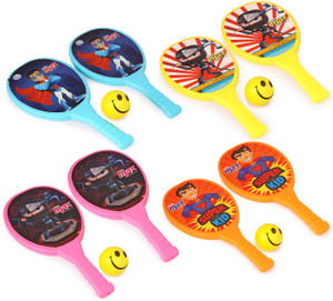 asian Max Plastic Rackets For Kids - Rackets Set of 2 With 1 Foam Ball ...