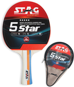 Stag iconic Five Star Black, Red Table Tennis Racquet - Buy Stag iconic ...