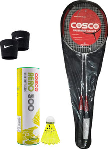 COSCO CZ 50 Force (2 Badminton Racquet, Aero 500 "6 Shuttle", 2 Band ...