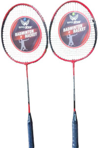 MegaPlay SP 01 Badminton RACQUET PACK Of 2 PC Red Unstrung Badminton ...