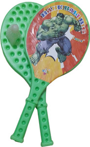 RAGVEE Plastic Two Rocket Bat and Two Ball for Junior Kids Badminton ...