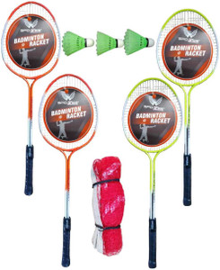Laksh sports Badminton Racquet KIT Set Of 4 Piece With Shuttle _With ...
