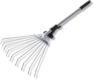 Sharpex Telescopic Metal Rake Expanding Handle with Adjustable Folding ...