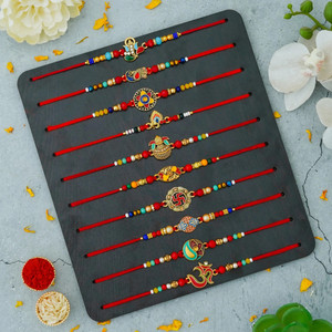 Tonkwalas Designer Rakhi Set For Brother Combo With Roli Chawal ...