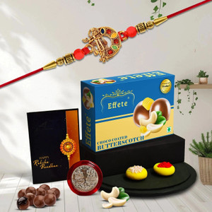 DeoDap Religious Rakhi Combo Gift Set for Brother |Butterscotch 32Gm ...