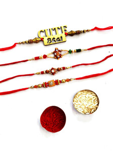 Little Star Thread KCR22 Mauli Thread Chawal Roli Pack, Rakhi Set Price ...