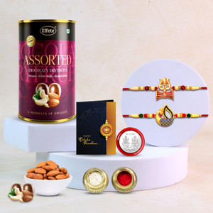 DeoDap Designer Rakhi Combo Gift Set for Brother |Assortment 96Gm ...