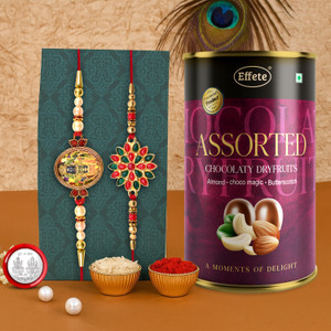 DeoDap Designer Rakhi Combo Gift Set for Brother |Assortment 96Gm ...